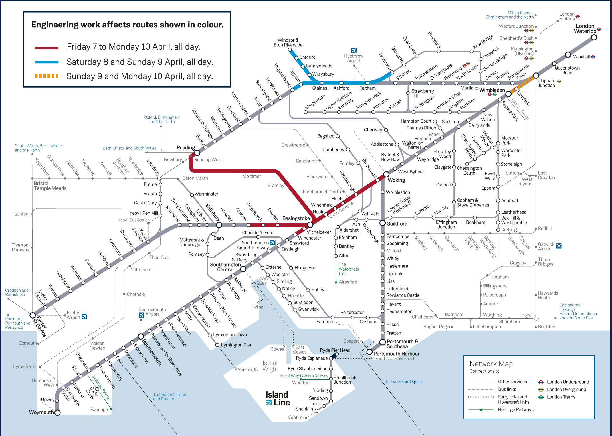 Customers advised to check before travelling on SWR network this Easter